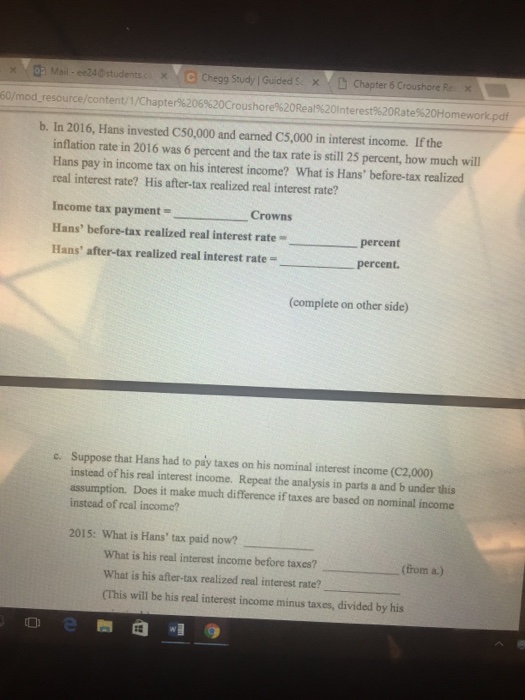 Solved G Chegg Study I Guided S ×·D chapter 6 Mail-ee × , 1 | Chegg.com