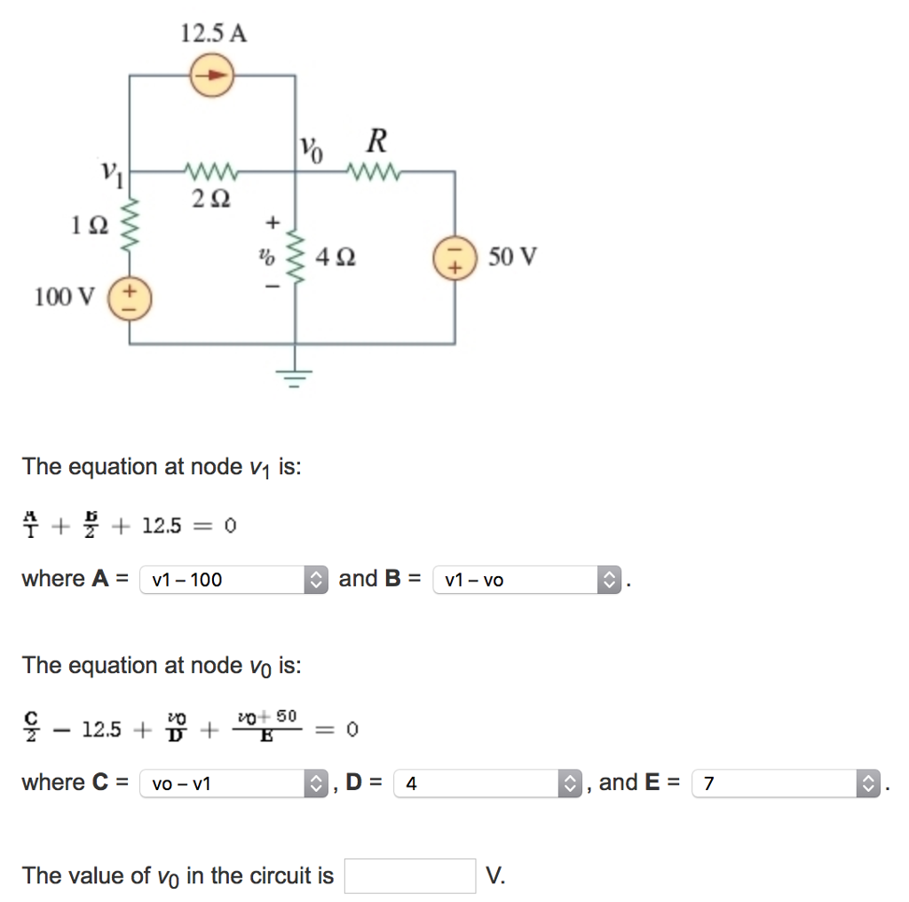 Solved In The Circuit Given Below R 7 Find V0 Using Chegg