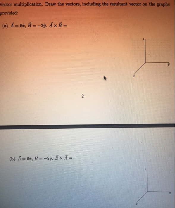 Solved Vector multiplication. Draw the vectors, including | Chegg.com