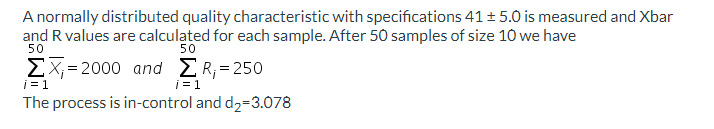 Solved A normally distributed quality characteristic with | Chegg.com