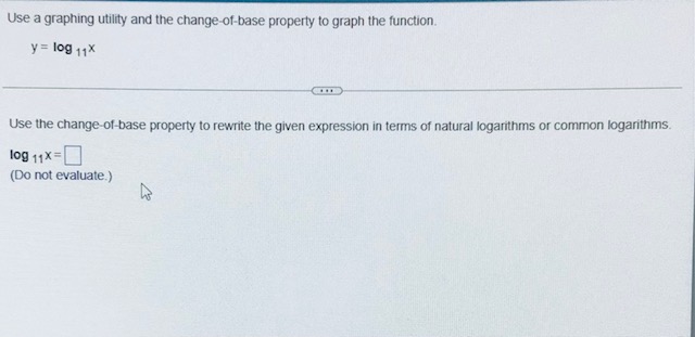Solved Use a graphing utility and the change-of-base | Chegg.com