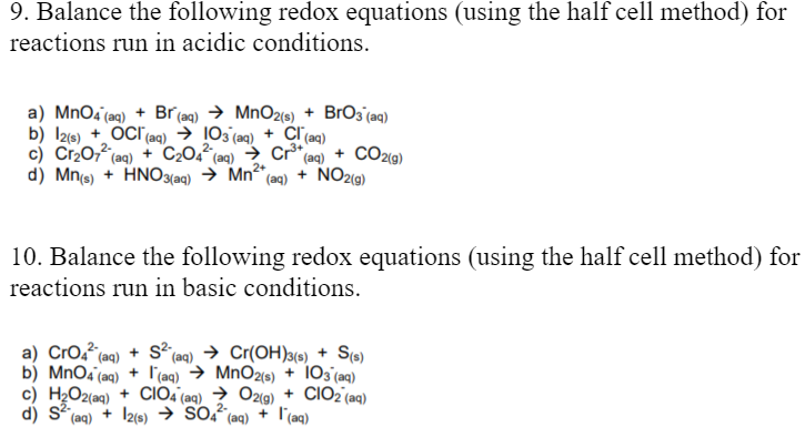 Solved 1. Identify the reactant oxidized and the reactant | Chegg.com