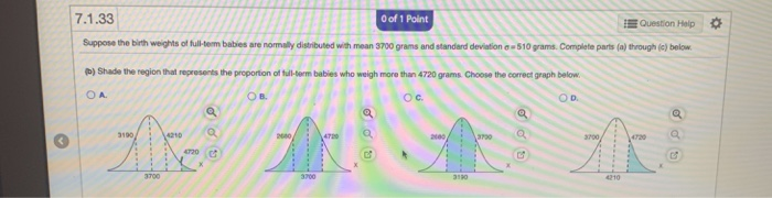 Solved 7.1.33 0 of 1 Point Question Help Suppose the birth | Chegg.com