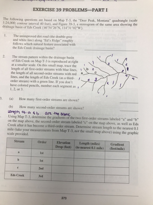 EXERCISE 39 PROBLEMS-PART I The following questions | Chegg.com