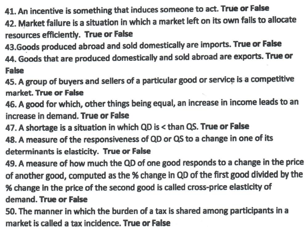 Solved 41. An incentive is something that induces someone to | Chegg.com