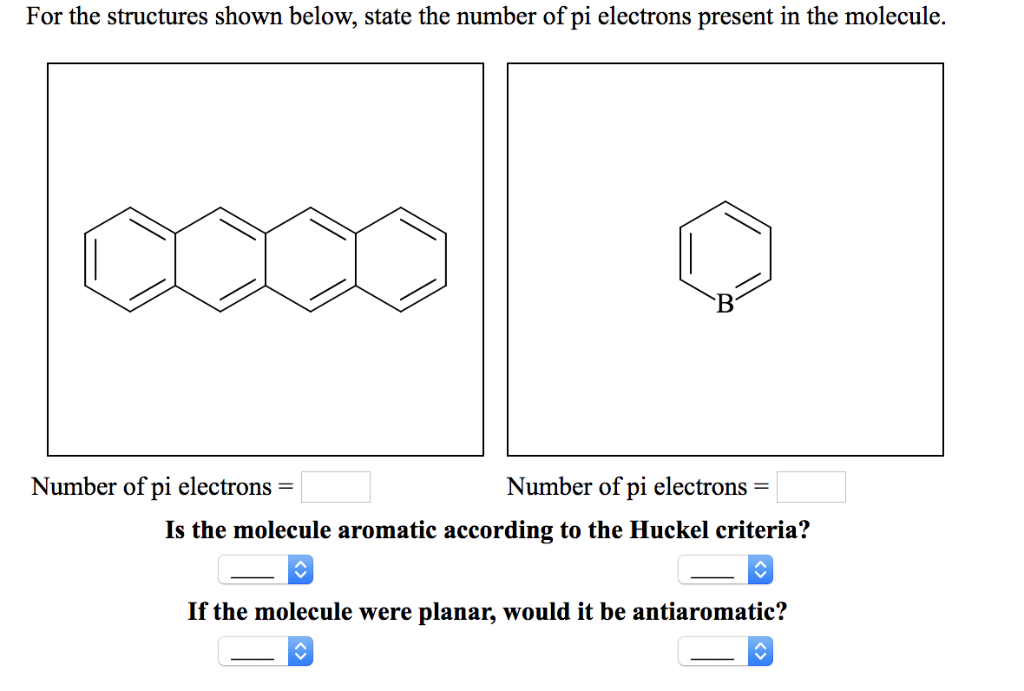 Solved For the structures shown below, state the number of | Chegg.com