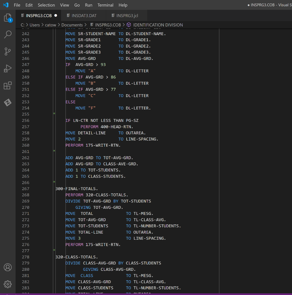 COBOL Program System Names: i.e. SELECT file-name | Chegg.com