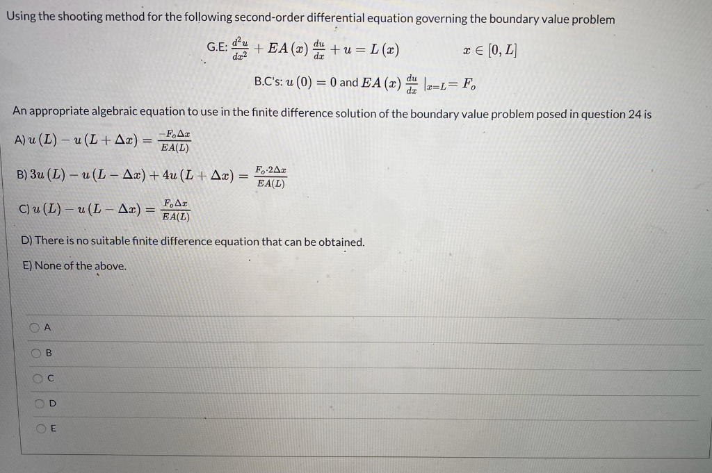 Using the shooting method for the following | Chegg.com