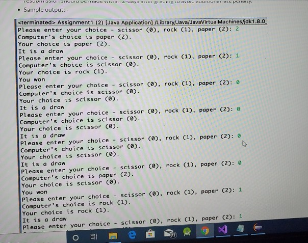 Solved [Game: scissor, rock, paper) Write a program that | Chegg.com