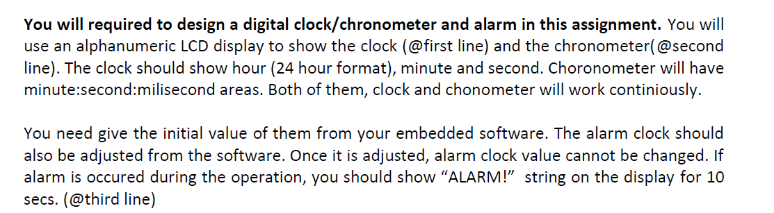 Solved You will required to design a digital | Chegg.com