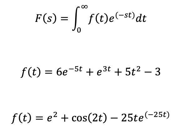 Solved Perform Laplace transform on the functions by using | Chegg.com
