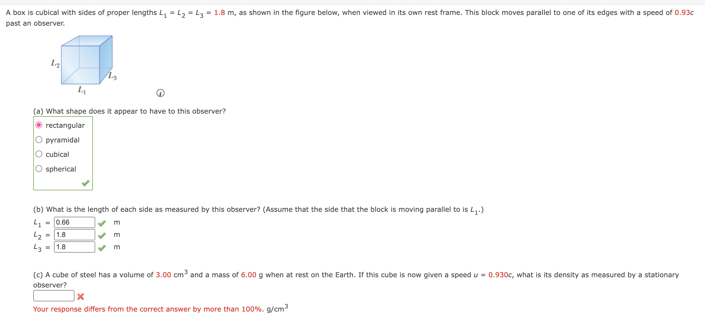 Solved n observer. (i) (a) What shape does it appear to have | Chegg.com