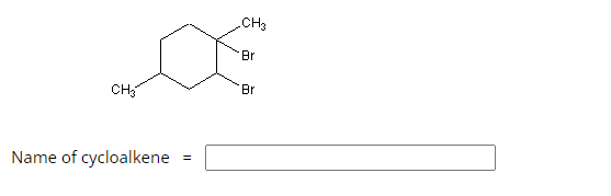 Solved Name the cycloalkene that would react with bromine to | Chegg.com