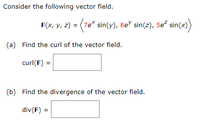 Solved Consider the following vector field. | Chegg.com