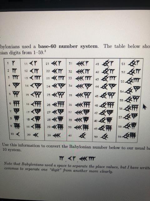 Babylonian Number System