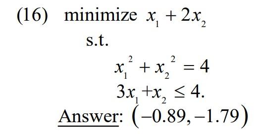 Solved Solve the following using the Fritz-John conditions. | Chegg.com