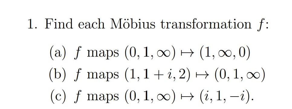 Solved How do you get each letter of the Mobius | Chegg.com