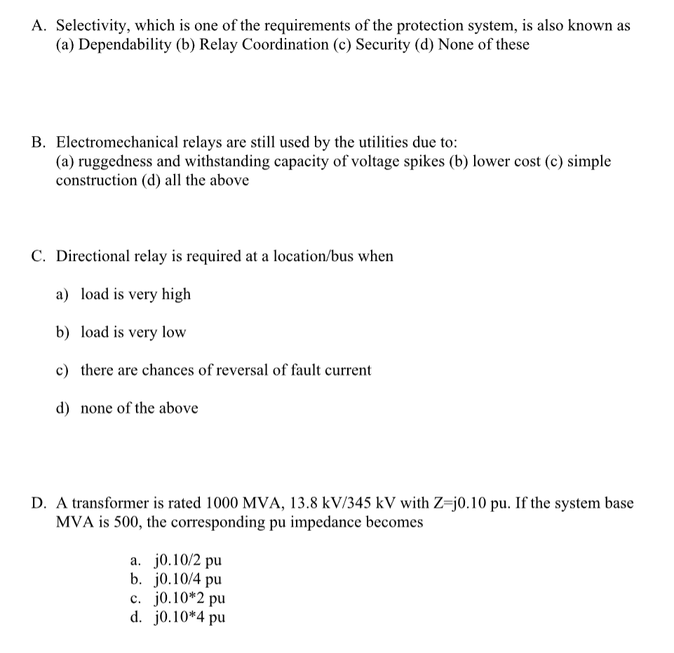 Solved A. Selectivity, which is one of the requirements of | Chegg.com