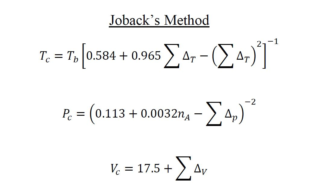 Solved Use Joback’s group contribution method (description | Chegg.com