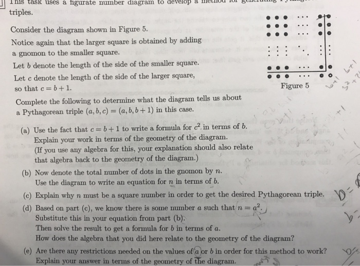 Iis task uses a figurate number diagram to develop à | Chegg.com