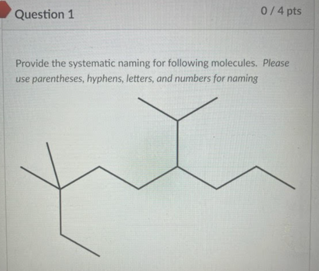 Solved please provide the systematic naming for the | Chegg.com
