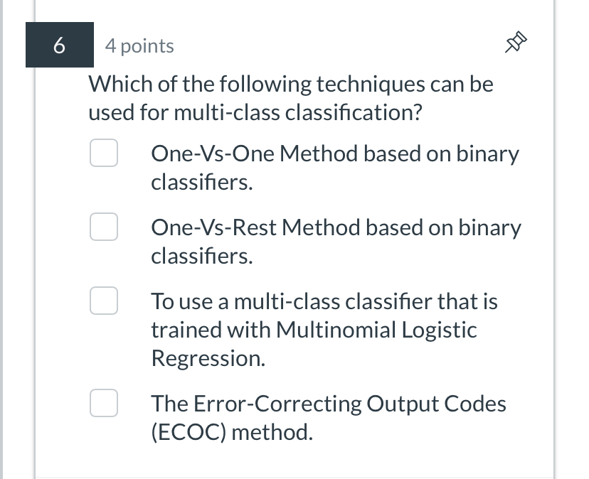 Solved Which of the following techniques can beused for | Chegg.com