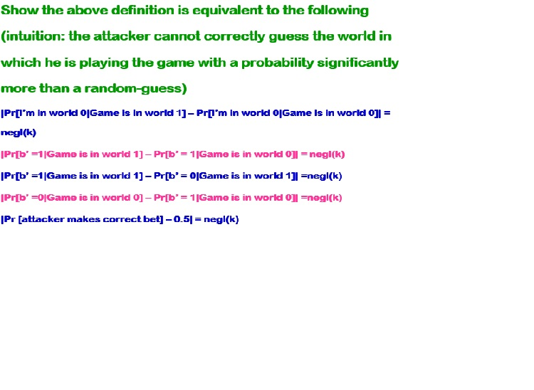 Security Definition I: IND-CPA (IND-CPA) Let SKES | Chegg.com
