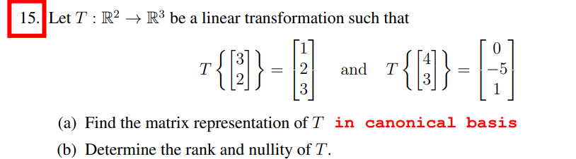 Solved Let T:R2→R3 ﻿be a linear transformation such | Chegg.com