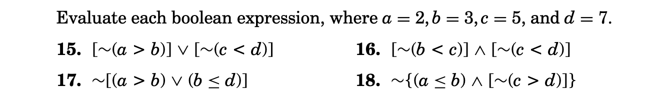 Solved 7. Evaluate each boolean expression, where a = 2,5 = | Chegg.com