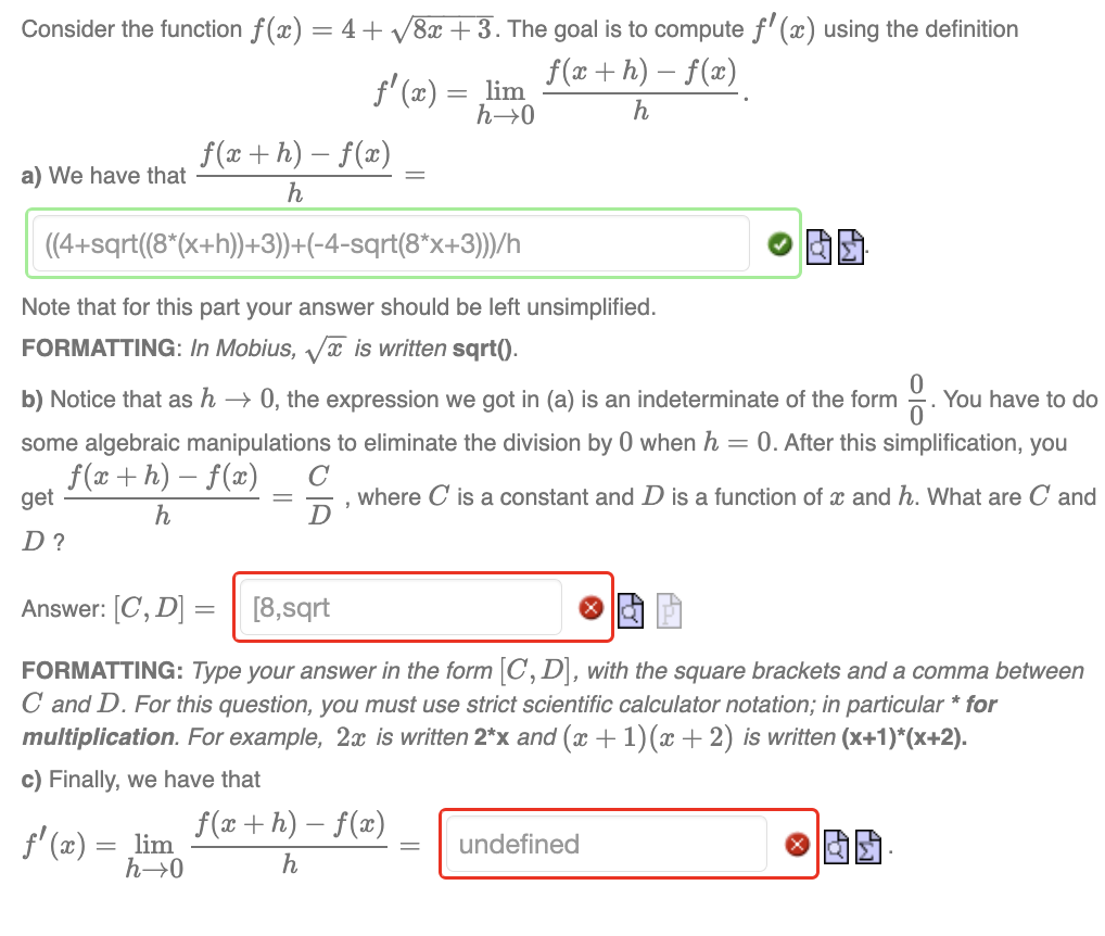 Solved Consider the function f(x)=4+8x+3. The goal is to | Chegg.com