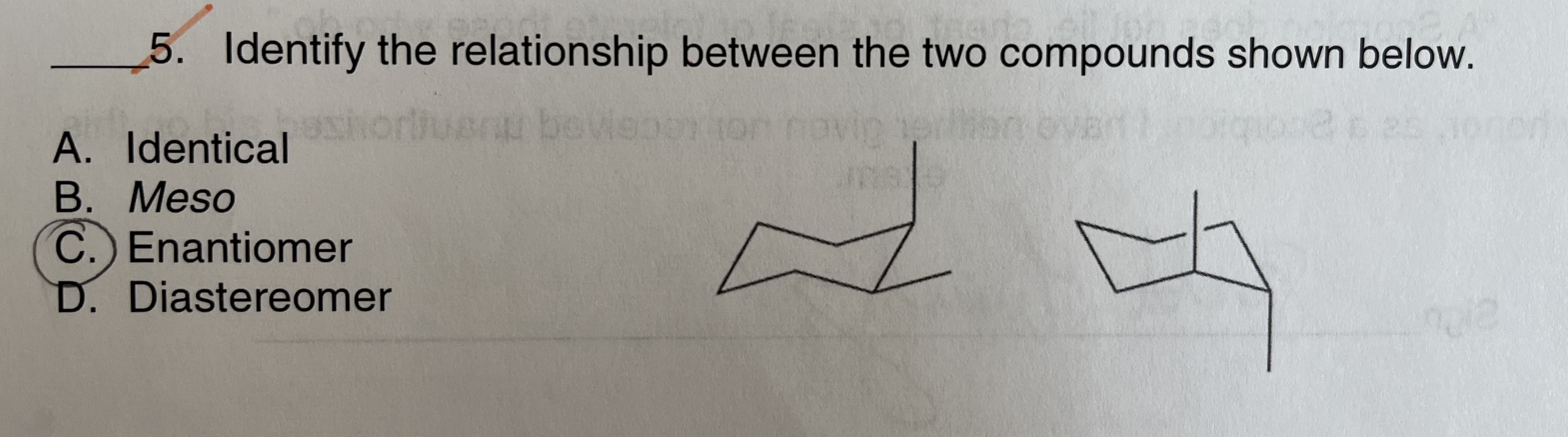 Solved Identify the relationship between the two compounds | Chegg.com