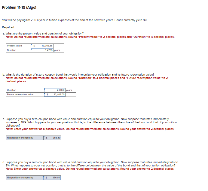 Solved Problem 11-15 (Algo)You will be paying $11,200 ﻿a | Chegg.com