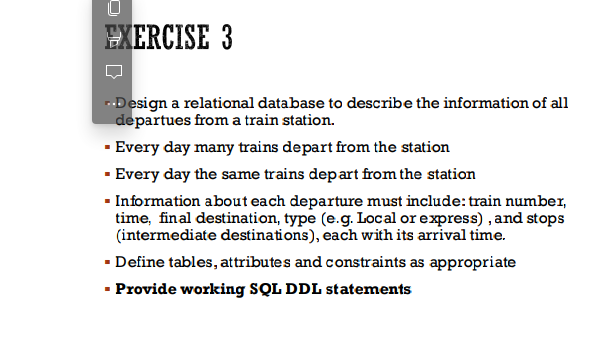 Solved EXERCISE 3 Design a relational database to describe | Chegg.com