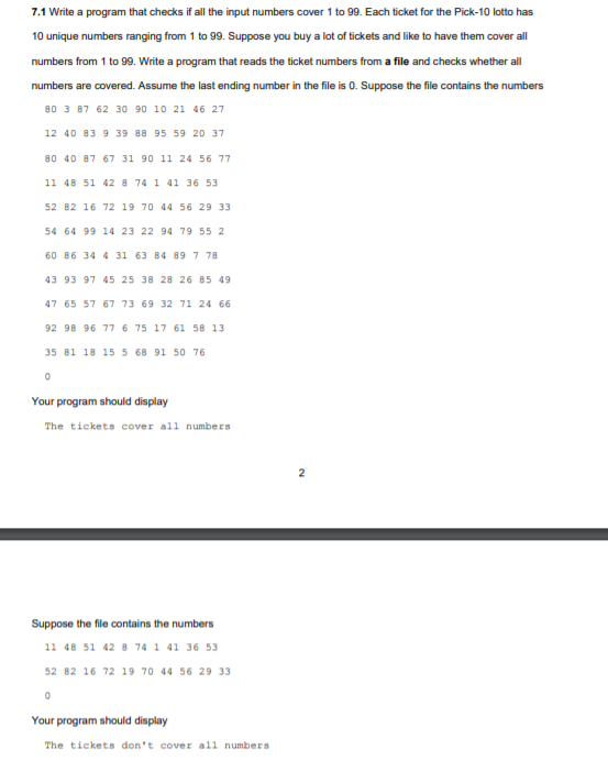 Solved 7.1 Write a program that checks if all the input | Chegg.com