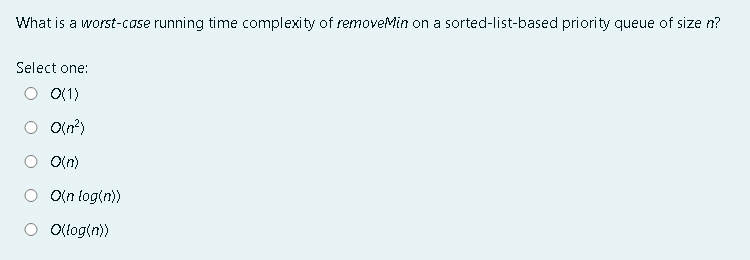 Solved What is a worst-case running time complexity of | Chegg.com