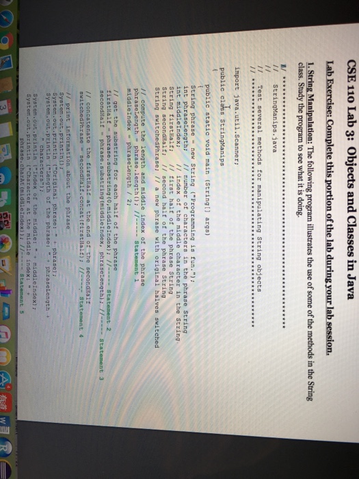 Solved Cse 110 Lab 3 Objects And Classes In Java Lab
