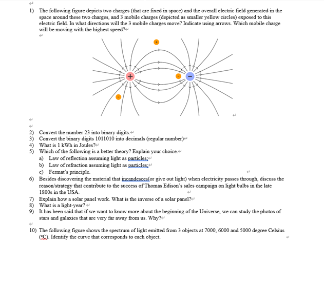 Solved 1) The following figure depicts two charges (that are | Chegg.com