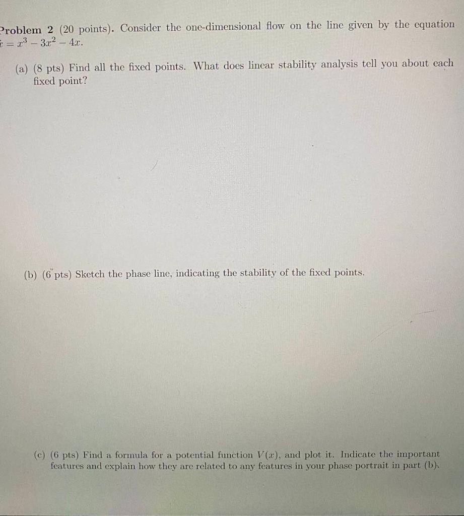 Solved Problem 2 (20 points). Consider the one-dimensional | Chegg.com