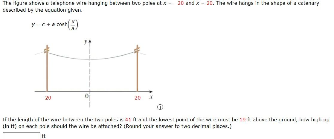 Solved The figure shows a telephone wire hanging between two | Chegg.com
