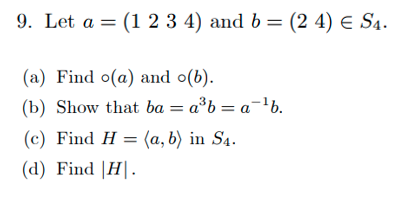 Solved THEORY OF GROUPS Note: It consist on one question | Chegg.com