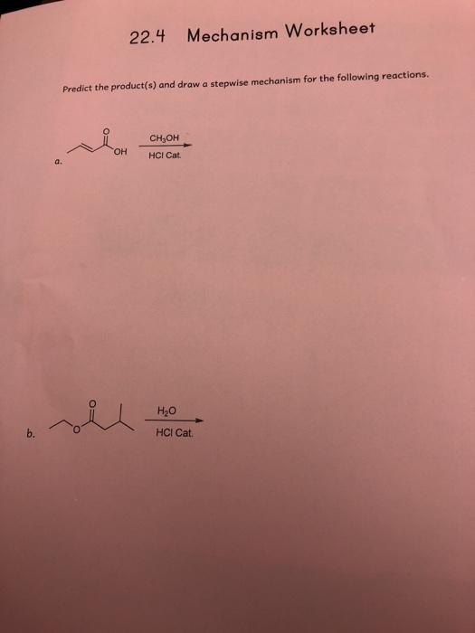 Solved Predict the products and draw a stepwise mechanisms | Chegg.com