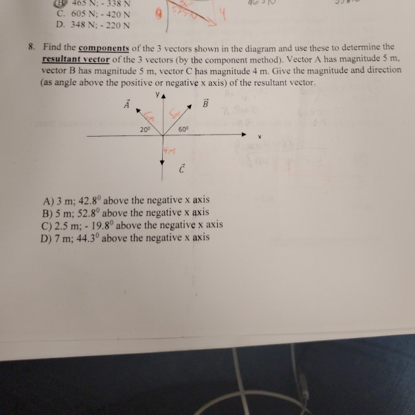 Solved Find the components of the 3 vectors shown in the | Chegg.com