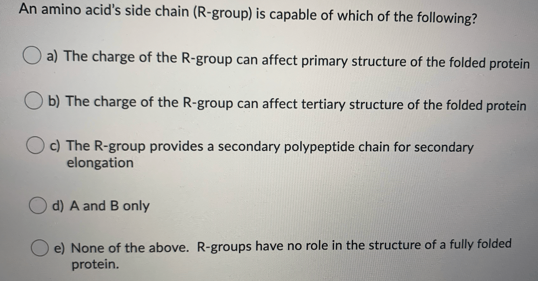 Solved An amino acid's side chain (R-group) is capable of | Chegg.com