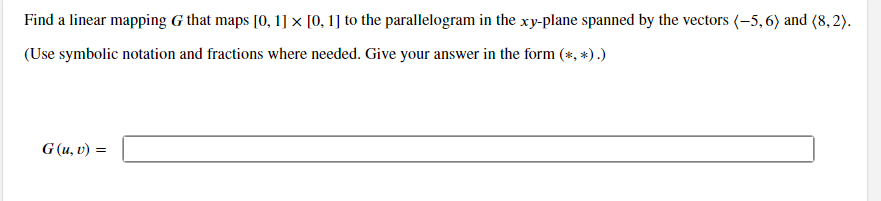 Solved Find a linear mapping G ﻿that maps [0,1]×[0,1] ﻿to | Chegg.com