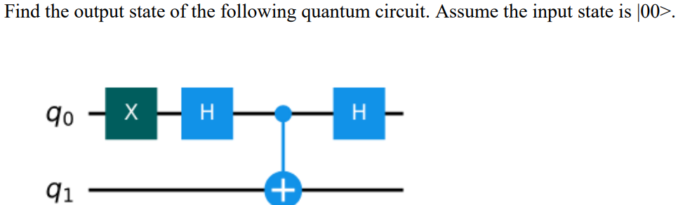 Solved Find the output state of the following quantum | Chegg.com