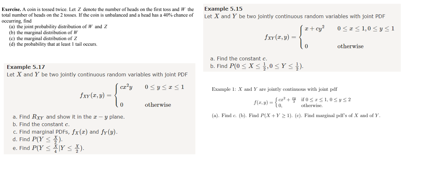 Solved Example 515 Let X And Y Be Two Jointly Continuous 