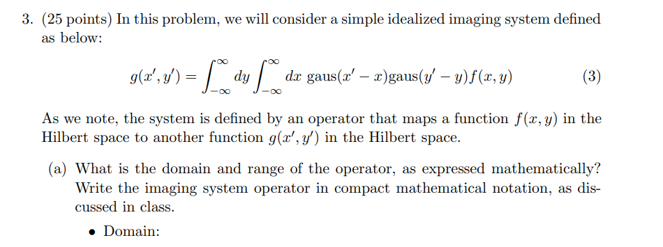 Solved (25 points) In this problem, we will consider a | Chegg.com