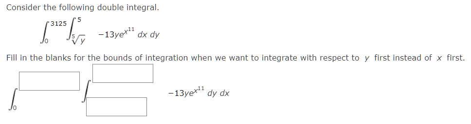 Solved Consider the following double integral. | Chegg.com