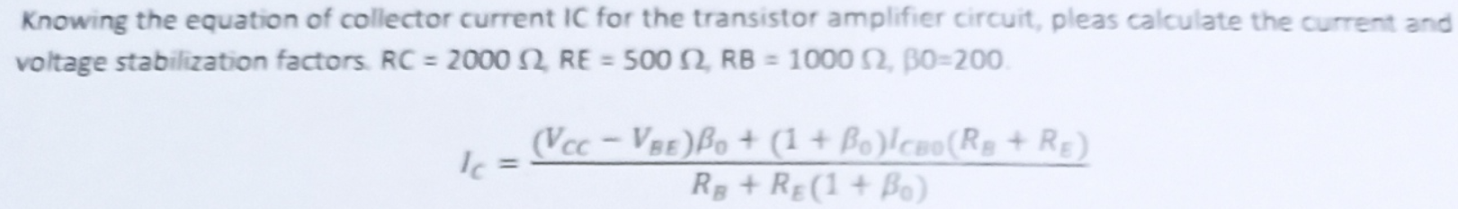 Solved Knowing the equation of collector current IC for the | Chegg.com
