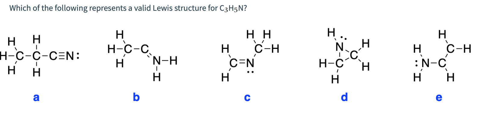 Solved Which of the following represents a valid Lewis | Chegg.com
